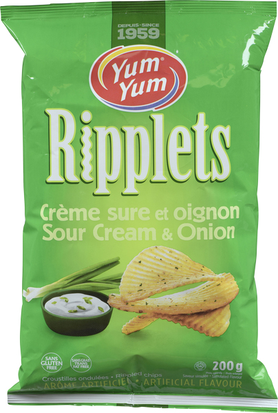 Ripplets Crème sure & oignon - Répertoire des aliments québécois