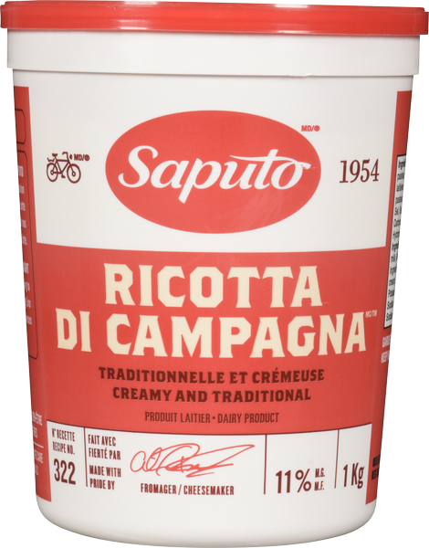 Saputo Ricotta Di Campagna 11%MG - Répertoire des aliments québécois