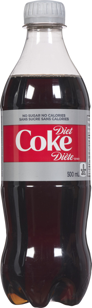 Coke Diète Bouteille, 500 mL - Répertoire des aliments québécois